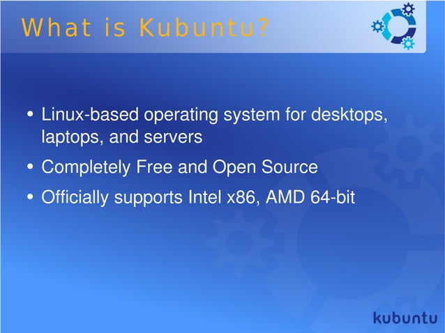 Presenting Kubuntu | ODP
