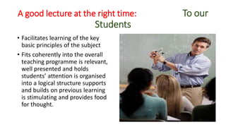 PRESENTING LECTURE TO STUDENTS.pptx | Educational Assessment | Education
