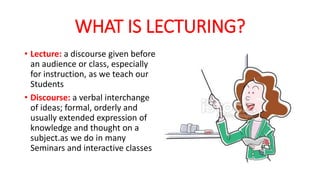PRESENTING LECTURE TO STUDENTS.pptx | Educational Assessment | Education