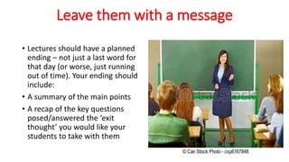 PRESENTING LECTURE TO STUDENTS.pptx | Educational Assessment | Education