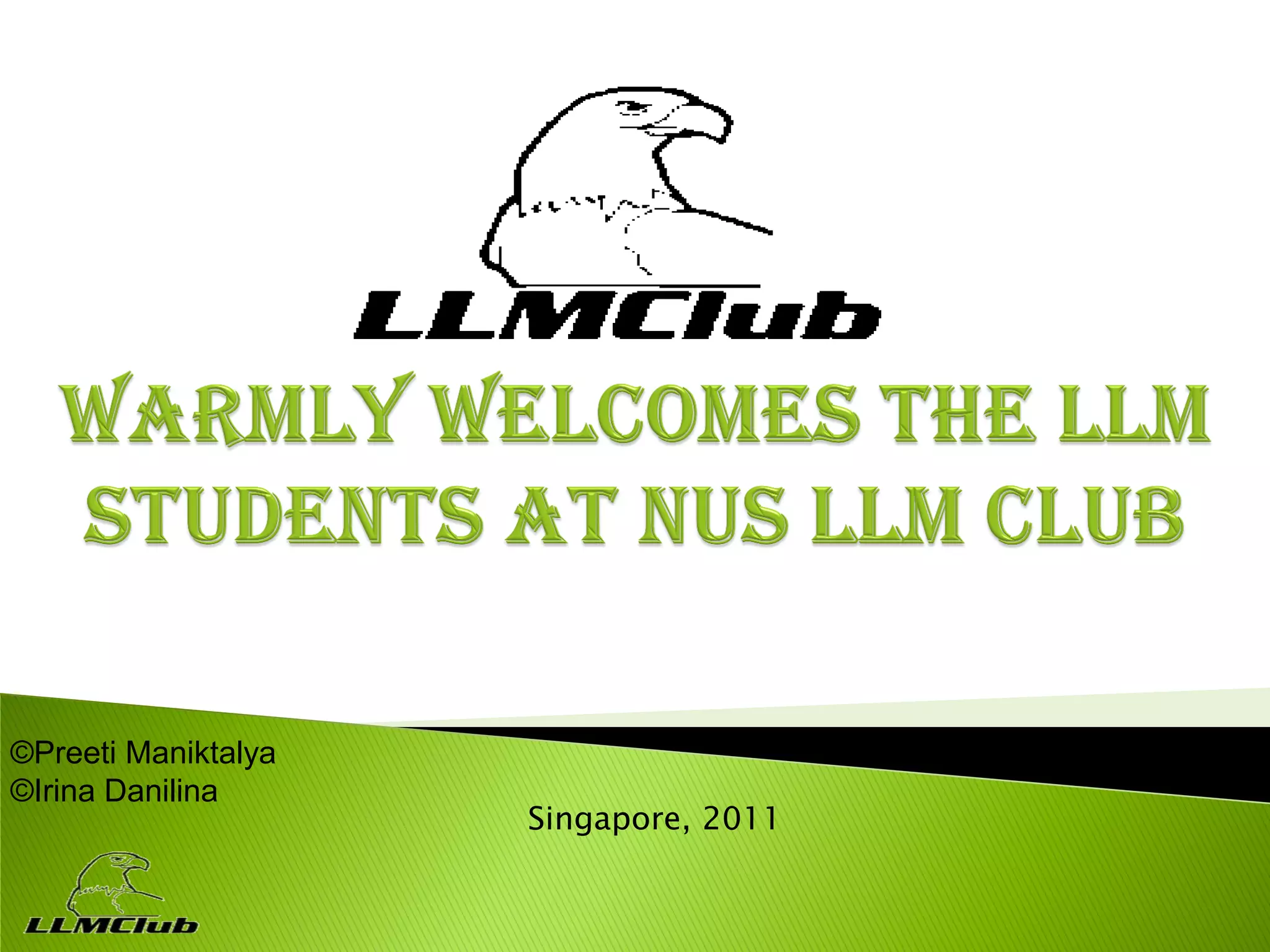 Presenting llm club to NUS llm students | PPT