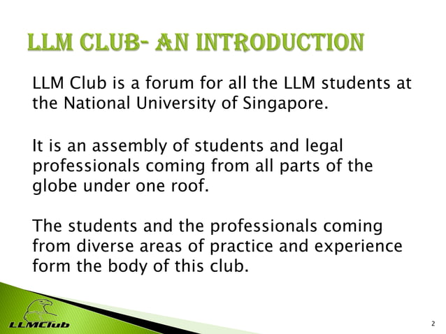 Presenting llm club to NUS llm students | PPT