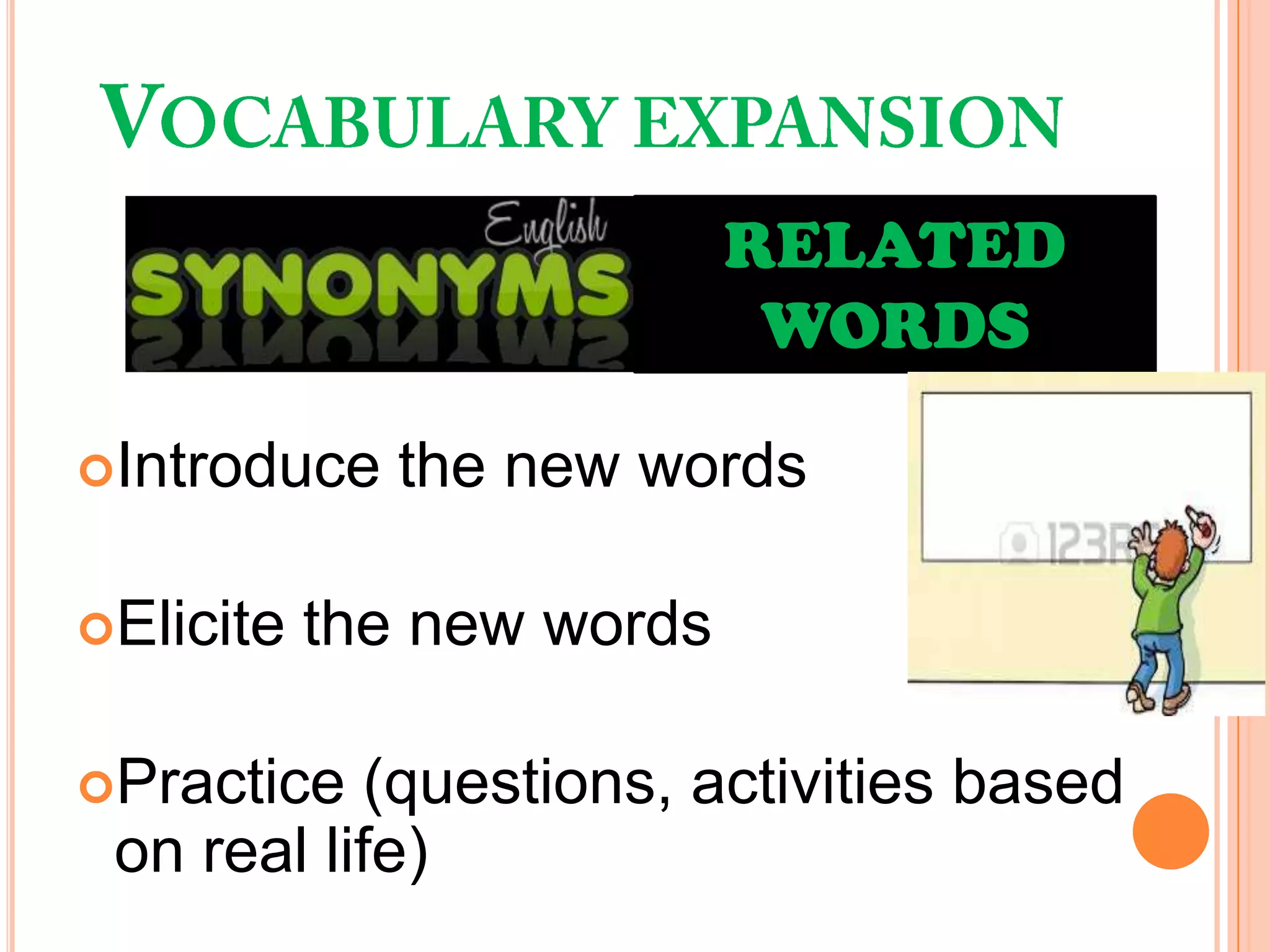 Presenting new vocabulary | PPTX