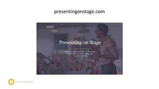 Presenting on stage for Science | PPT