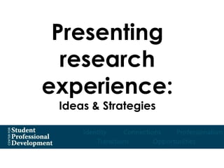 Presenting research | PPT