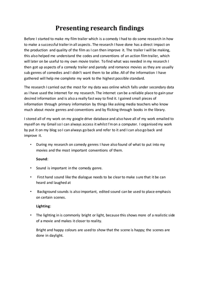 Presenting research findings | PDF | Free Download