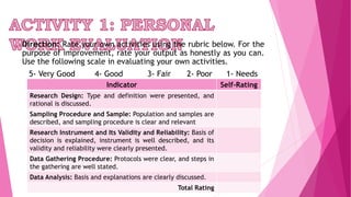 PRESENTING RESEARCH METHODOLOGY POWERPOINT PRESENTATION | PPTX