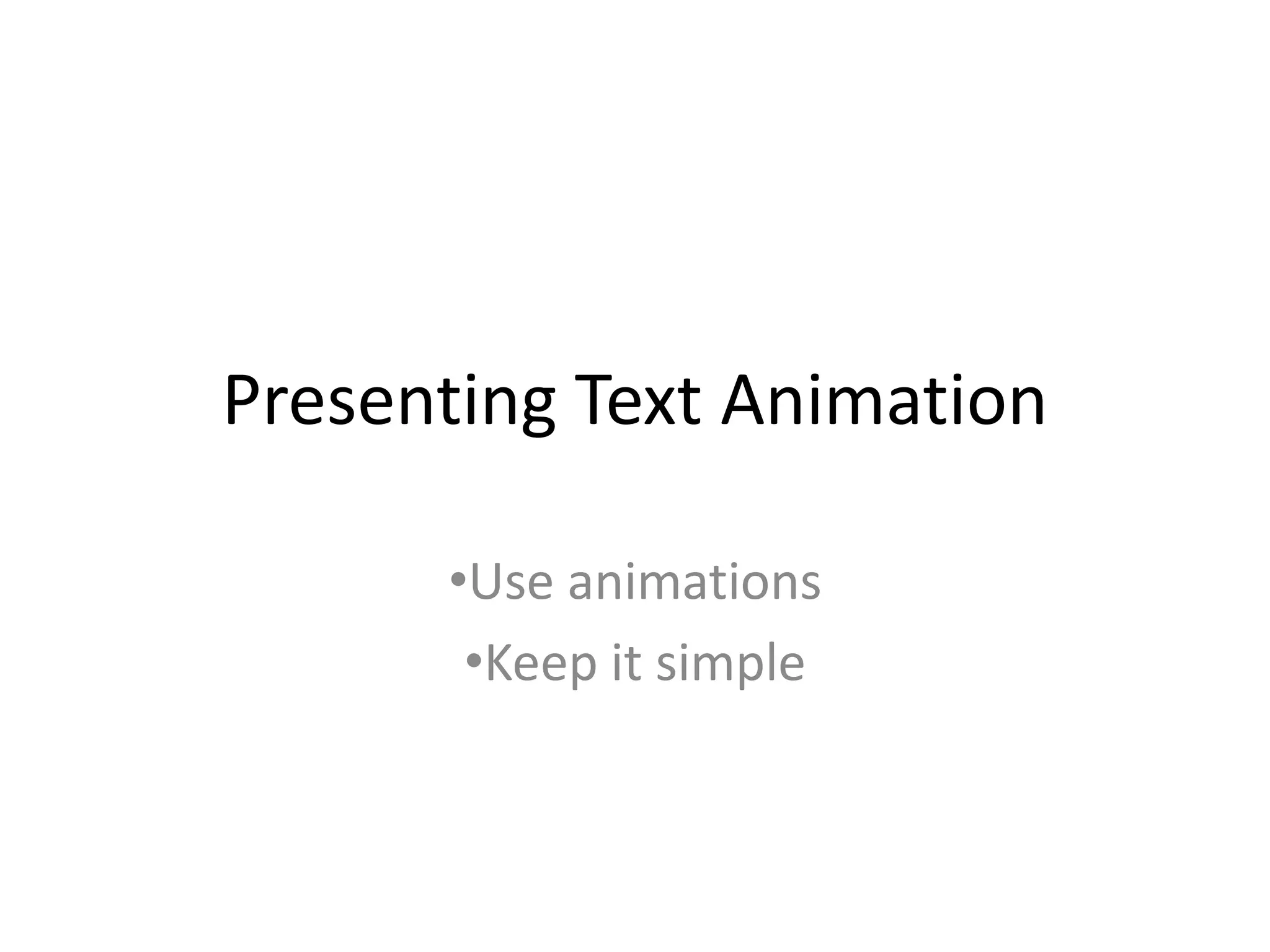 Presenting text animation | PPTX