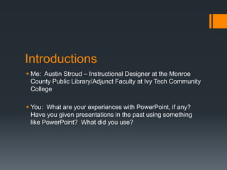 Presenting with PowerPoint | PPT