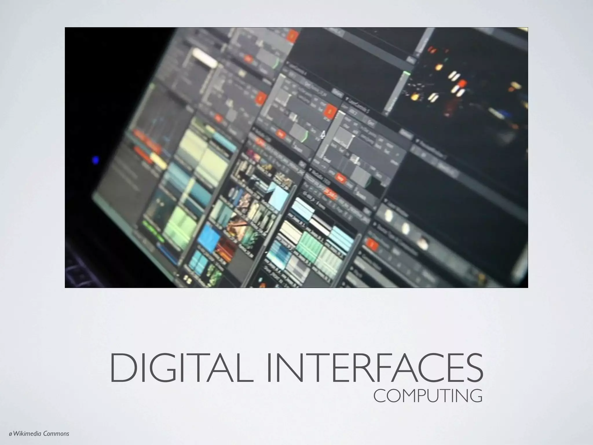 Interaction and interfaces. Playful Data