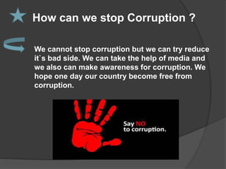 Presantion about corruption in Bangladesh | PPTX