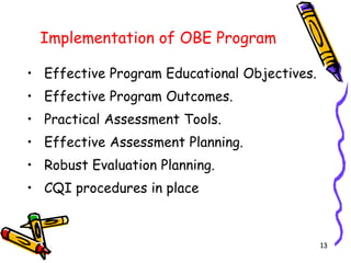 Outcome Based Education and Continuous Quality Improvement in HEIs | PPT