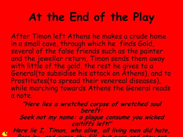 English Assingment:The Life of Timon Of Athens | PPT | Free Download