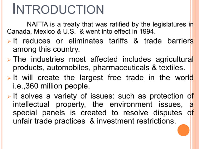 Presention on nafta & asean | PPT