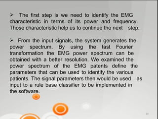 PRESENTATION LAB DSP.Analysis & classification of EMG signal - DSP LAB ...
