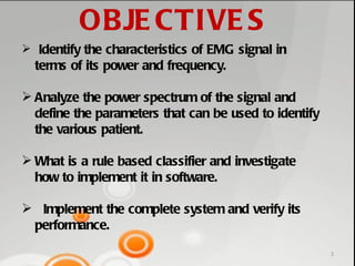 PRESENTATION LAB DSP.Analysis & classification of EMG signal - DSP LAB | PPT