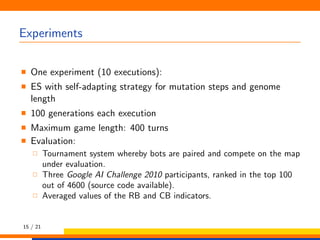 Using Self-Adaptive Evolutionary Algorithms to Evolve Dynamism-Oriented ...