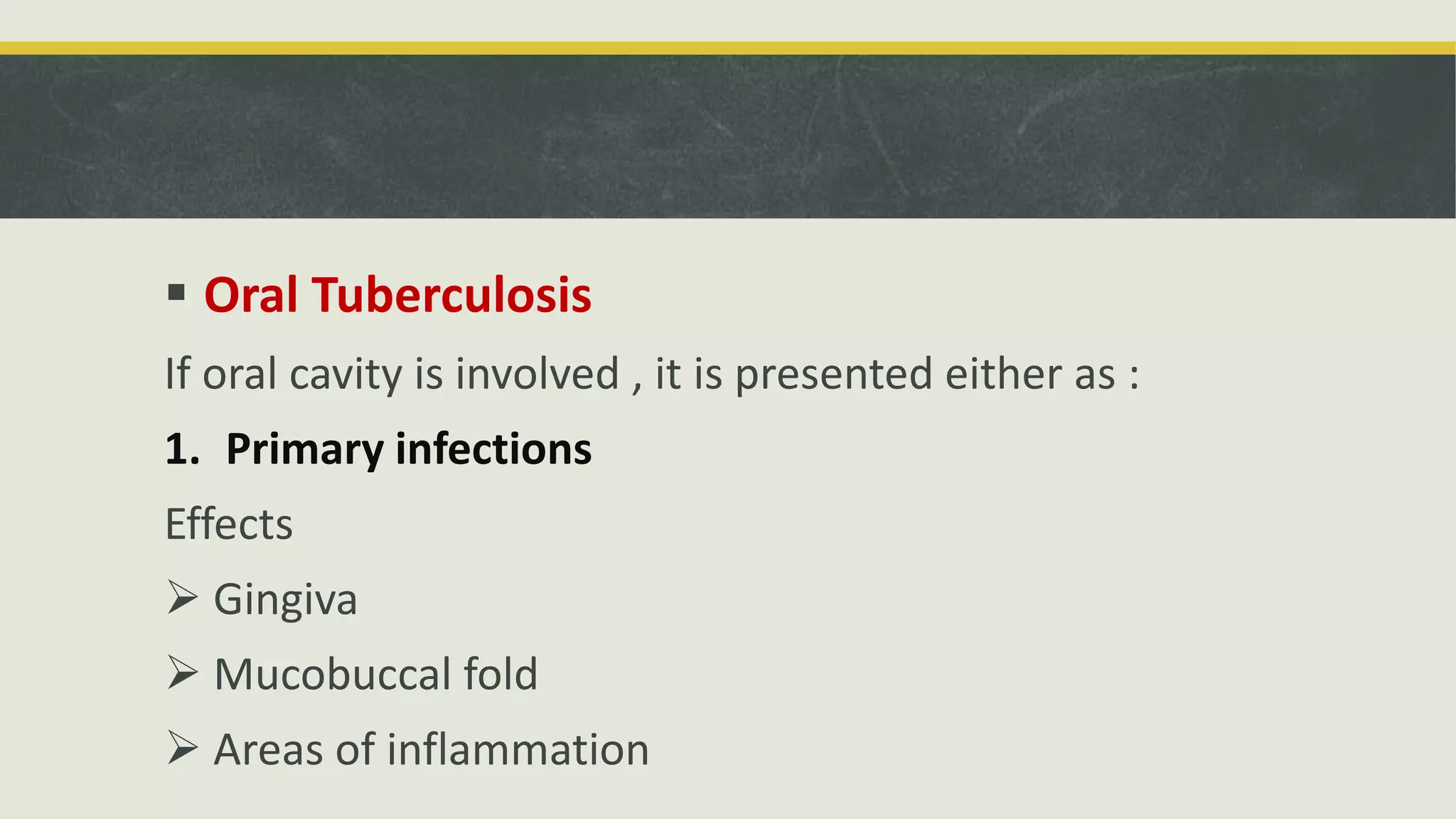Bacterial Infections of Oral Cavity | PPTX