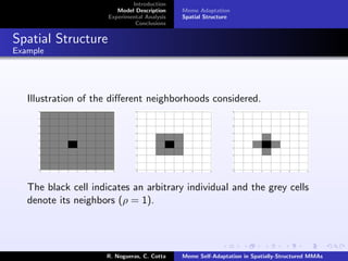 On Meme Self-Adaptation in Spatially-Structured Multimemetic Algorithms | PPT