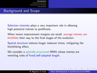 On Meme Self-Adaptation in Spatially-Structured Multimemetic Algorithms ...