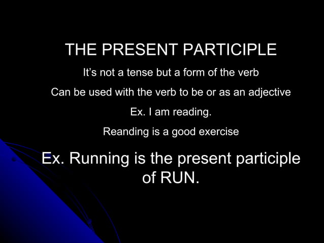 Present participle | PPT