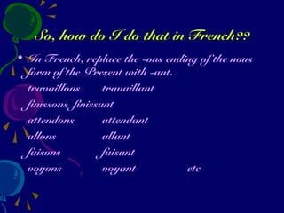 Present participle ppt | PPT