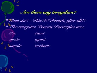 Present participle ppt | PPT