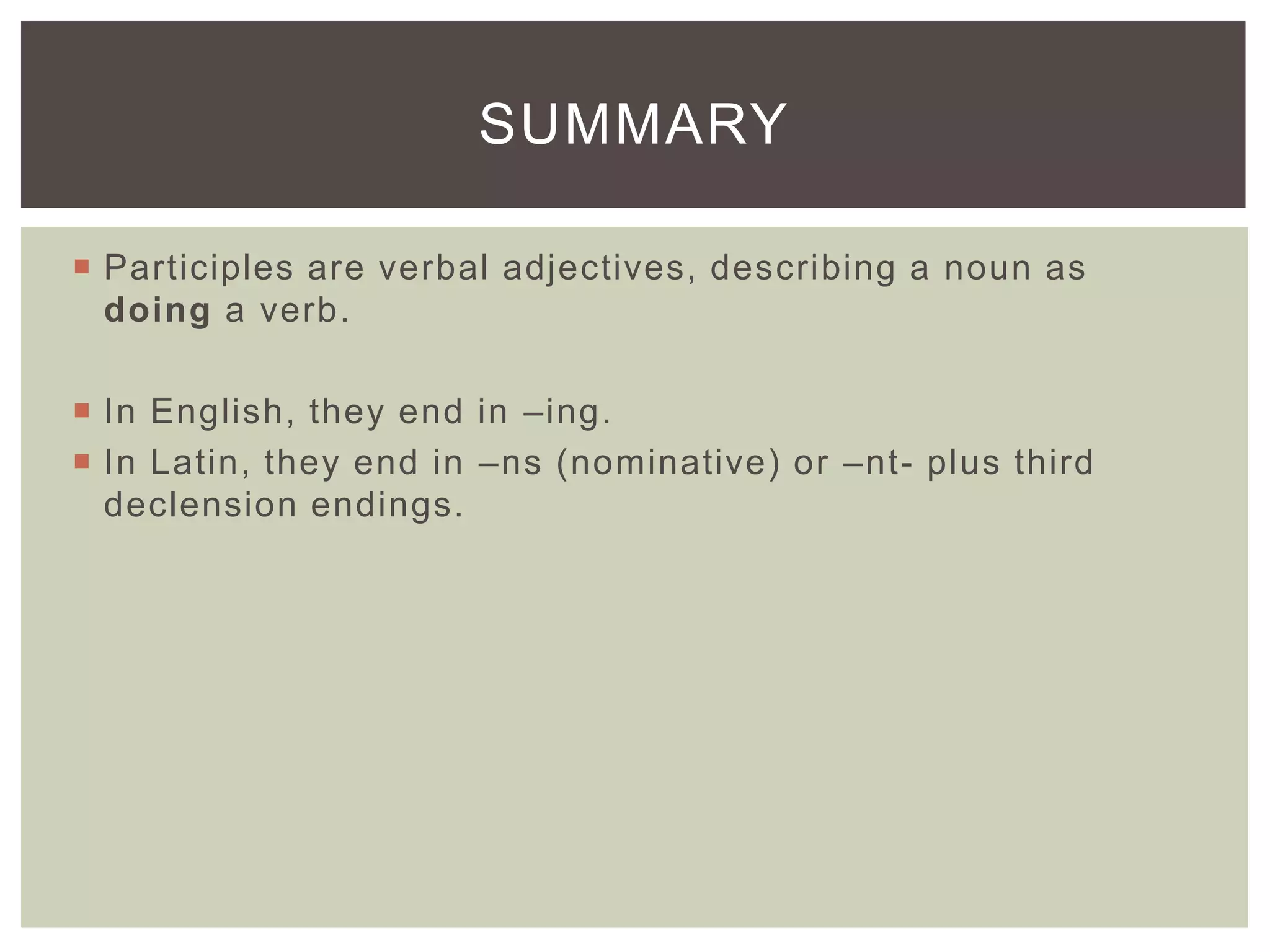 Present participles | PPTX