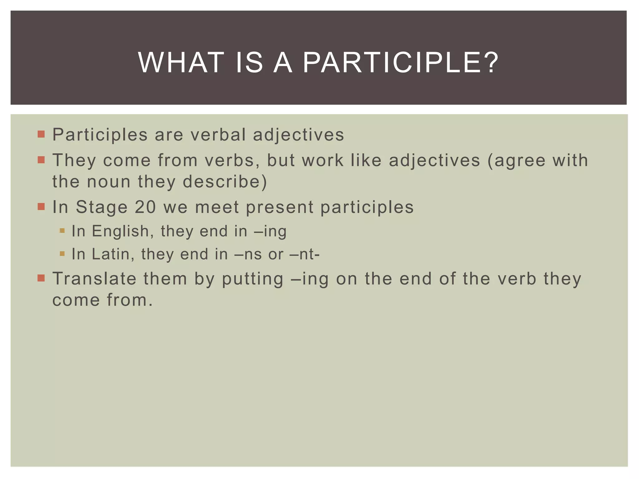 Present participles | PPTX