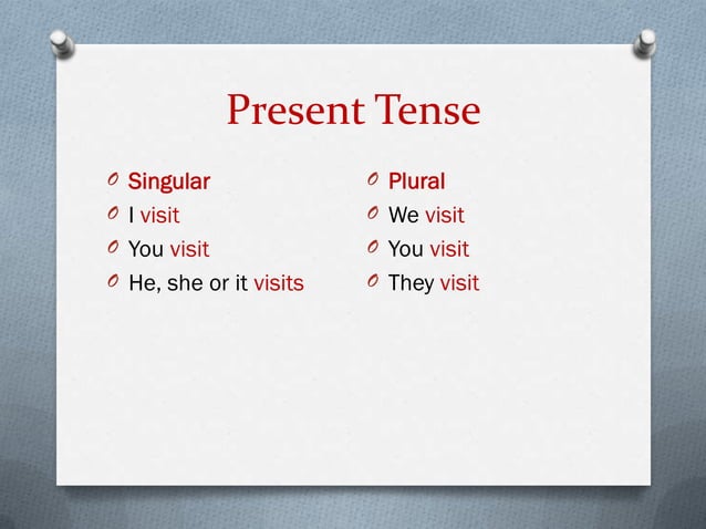 Present, past and future tenses | PPTX