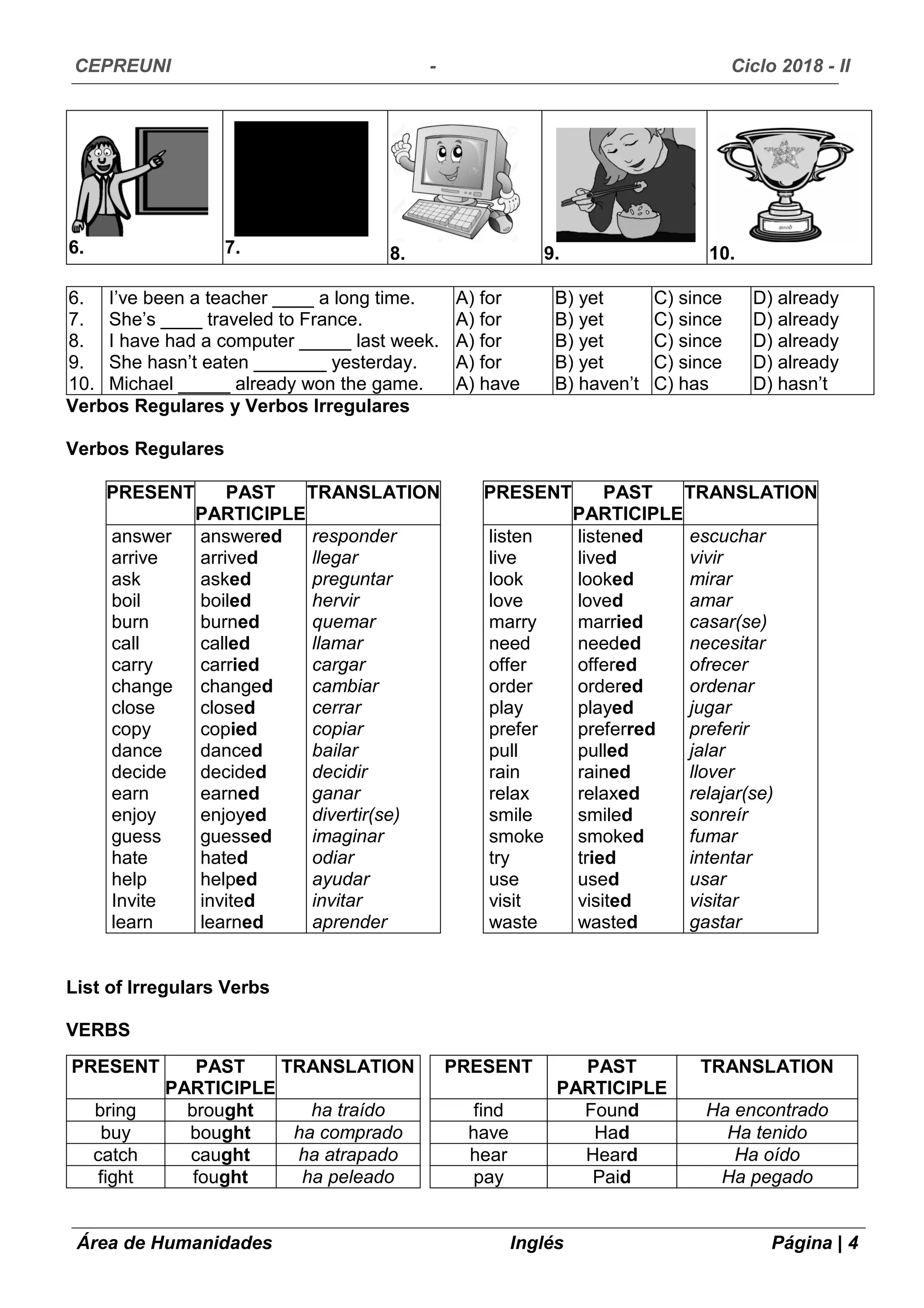 Present perfec 14 | PDF