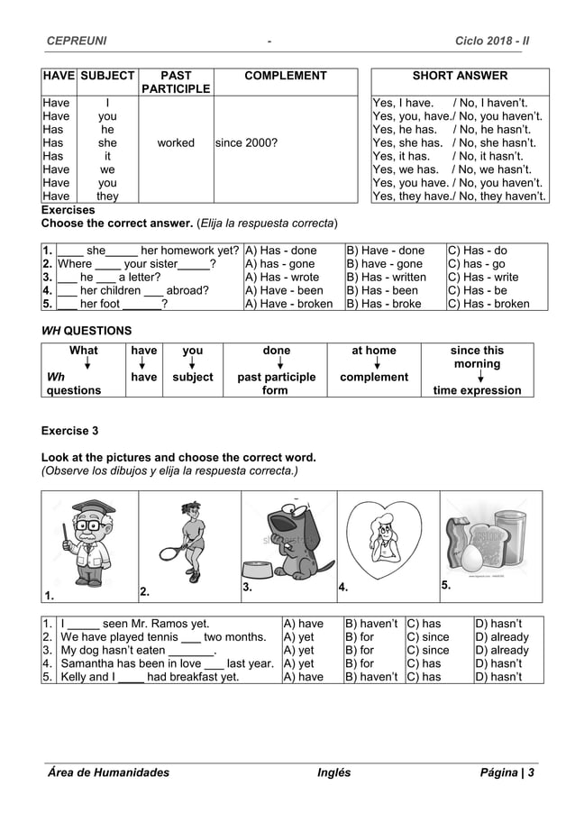 Present perfec 14 | PDF