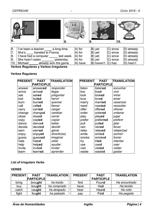 Present perfec 14 | PDF