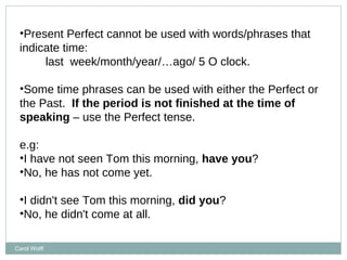 Present Perfect Grammar Guide | PPT