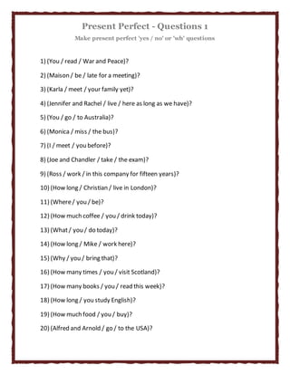 Present perfect 1 | DOCX