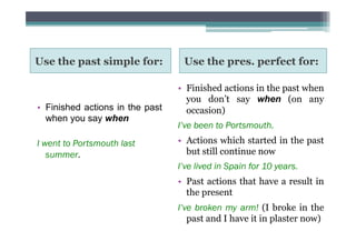 Present Perfect vs. Past Simple | PPT