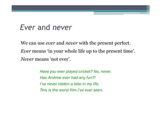 Present Perfect vs. Past Simple | PPT