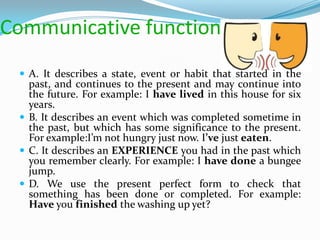 Present perfect | PPT