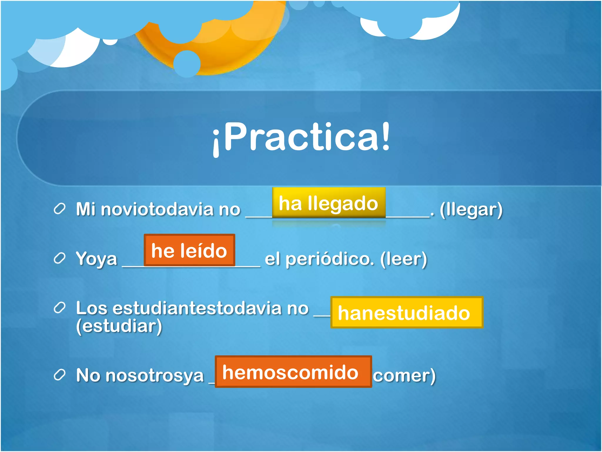 Spanish Present Perfect & Past Participles | PPTX