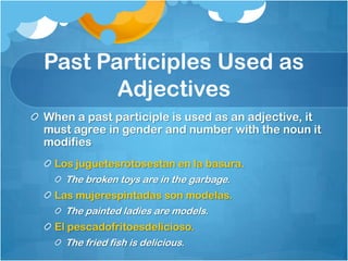 Spanish Present Perfect & Past Participles | PPTX