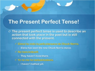 Spanish Present Perfect & Past Participles | PPTX