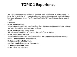Present perfect | PPTX
