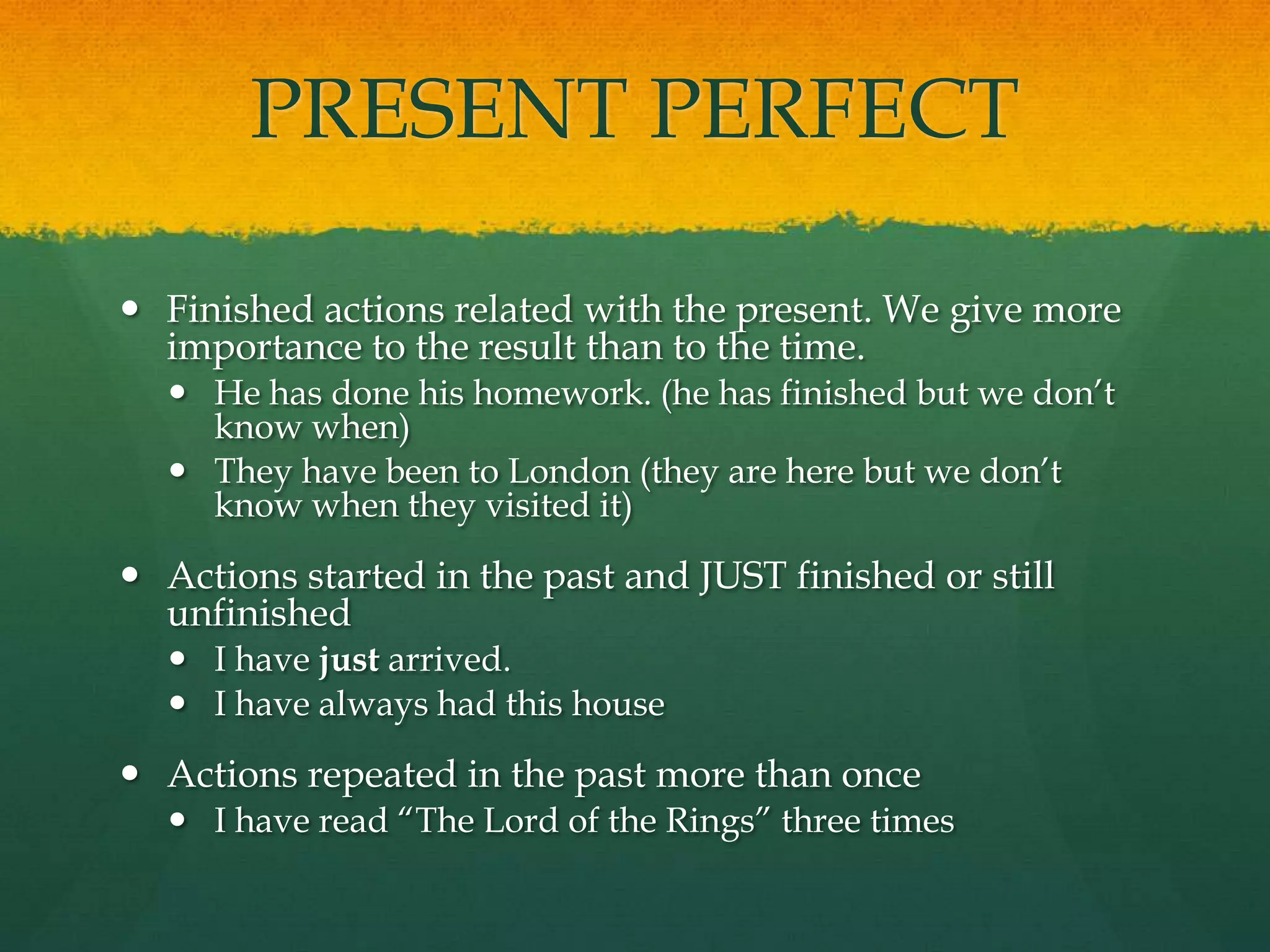 Present perfect | PPT
