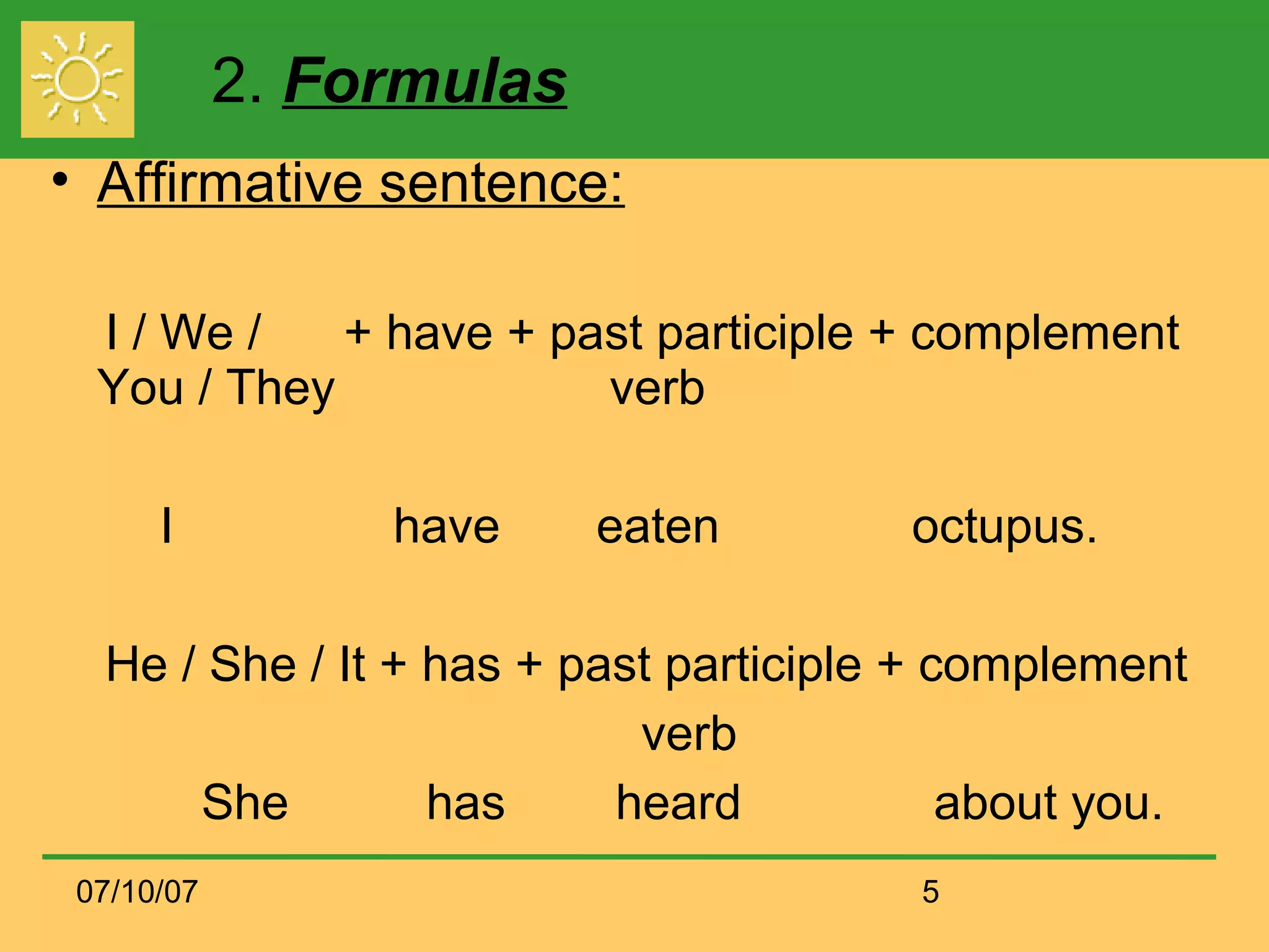 Present perfect | PPT
