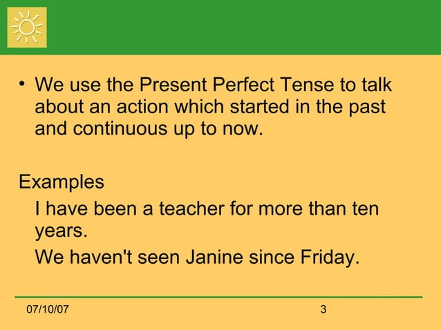 Present perfect | PPT