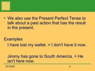Present perfect | PPT