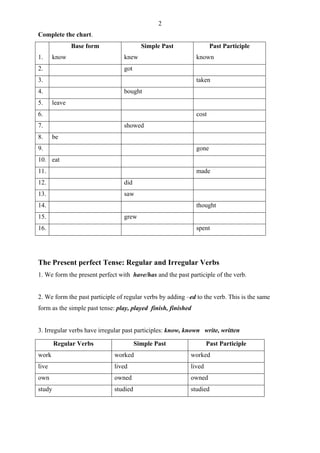 Present perfect | PDF