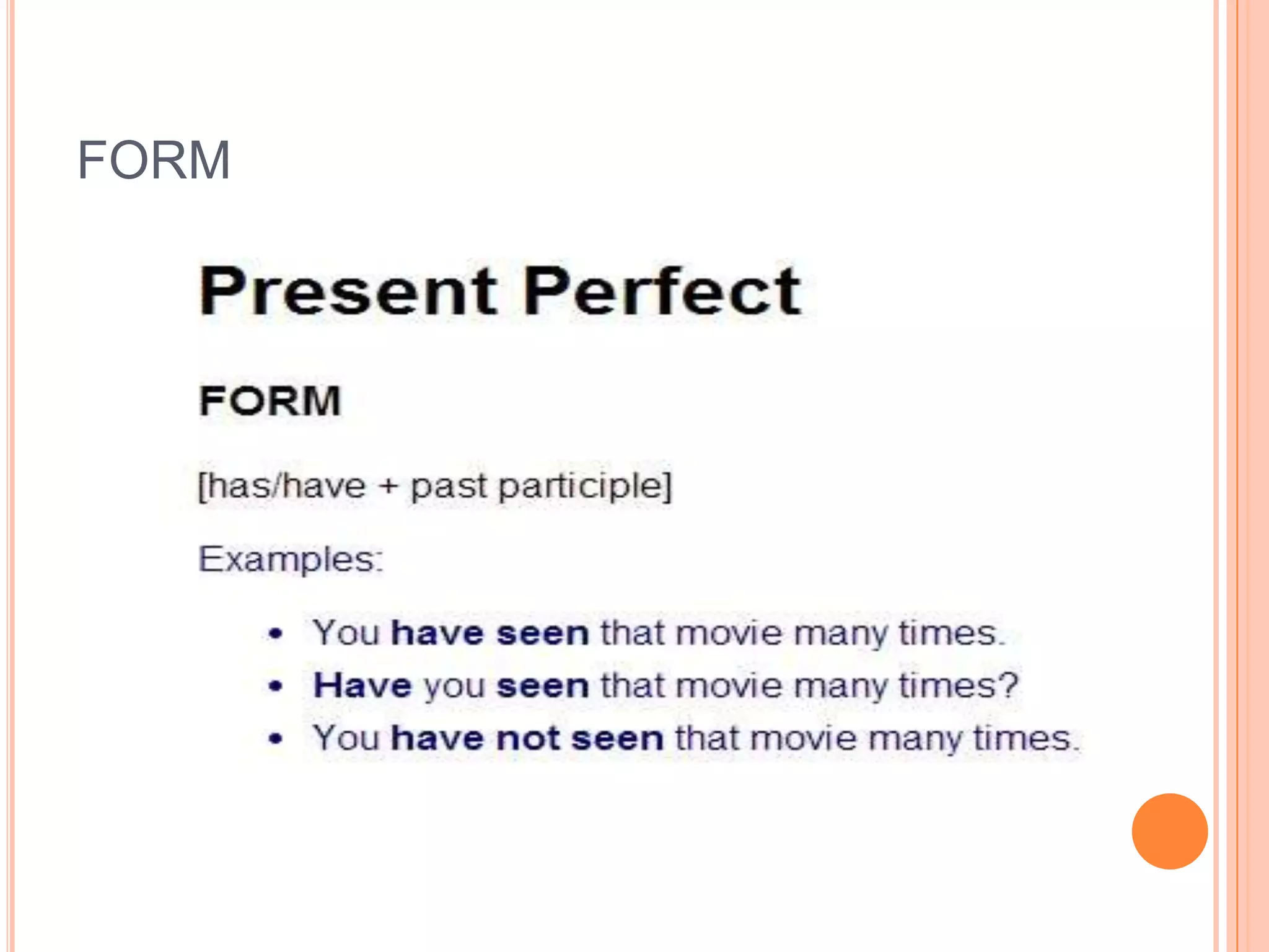 Present perfect | PPTX