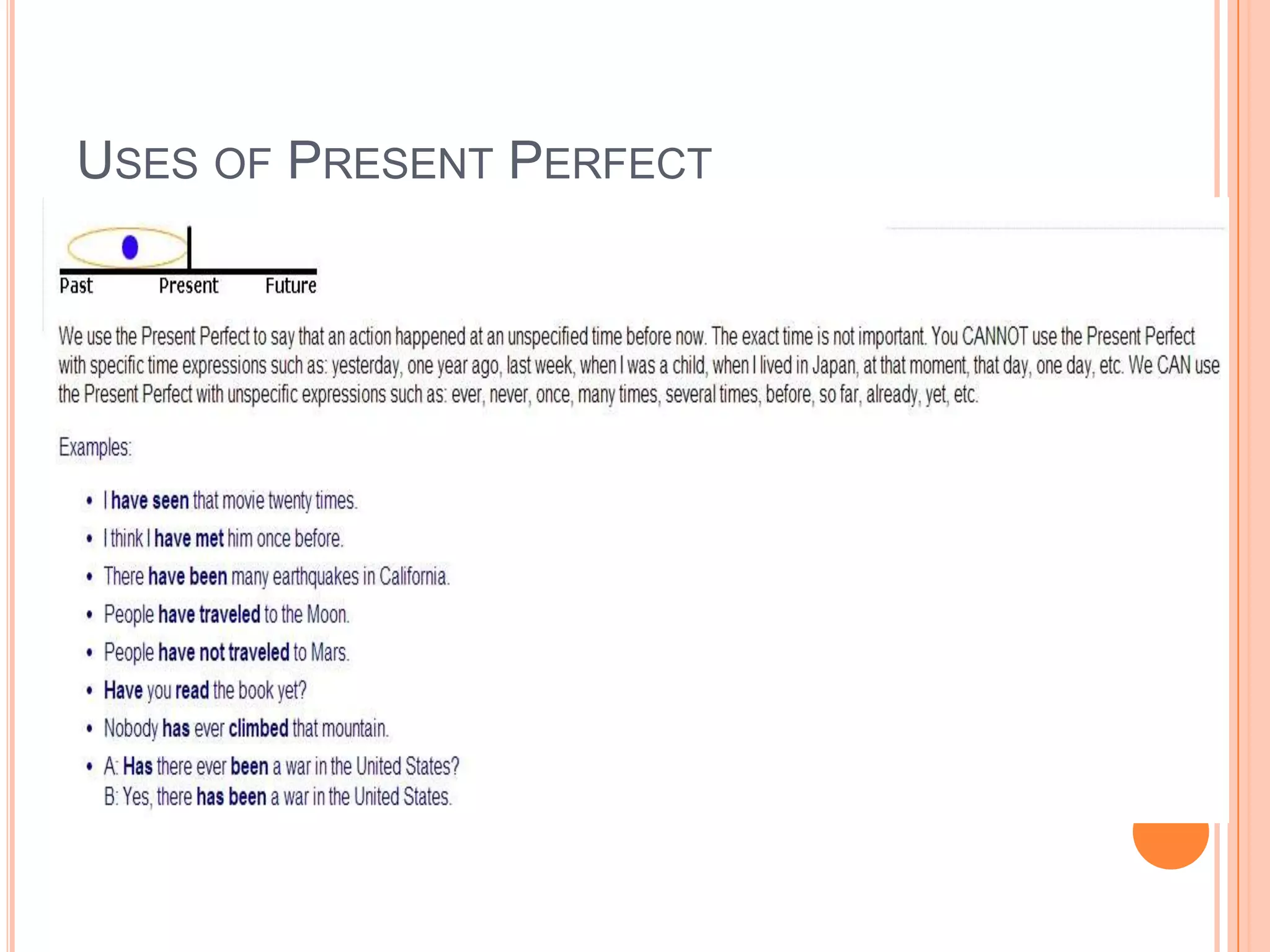 Present perfect | PPTX