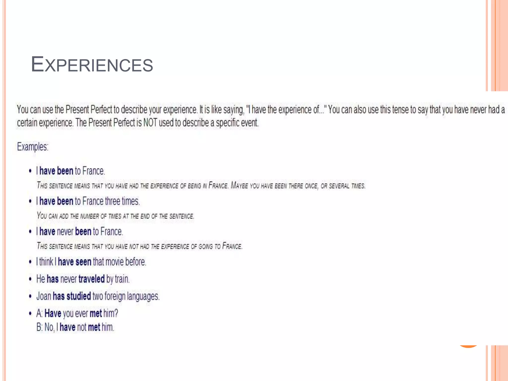 Present perfect | PPTX